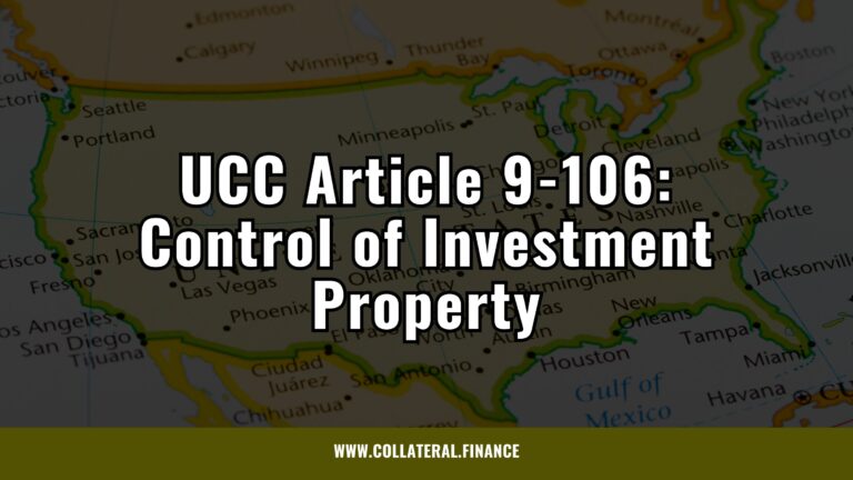 UCC Article 9-106 Analysis and Commentary: Control of Investment Property